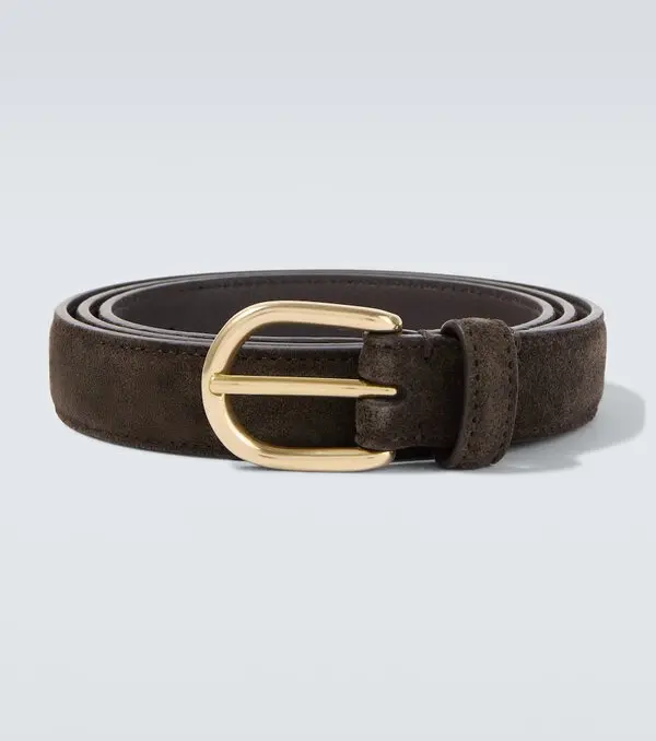 SAMAN AMEL Suede Belt - Brown