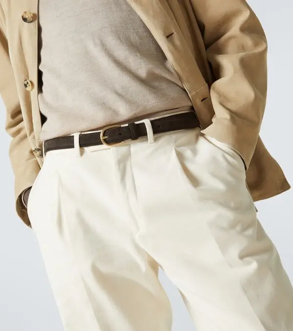 SAMAN AMEL Suede Belt - Brown