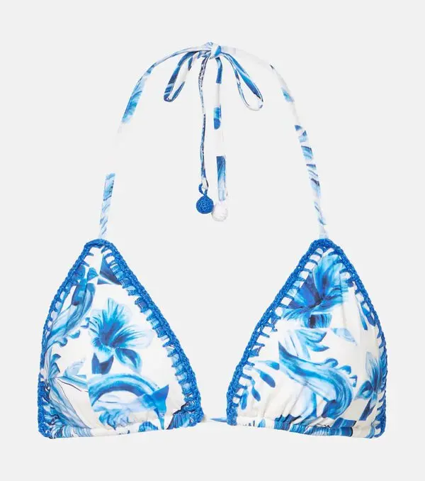 Farm Rio Printed Triangle Bikini Top - Multicoloured