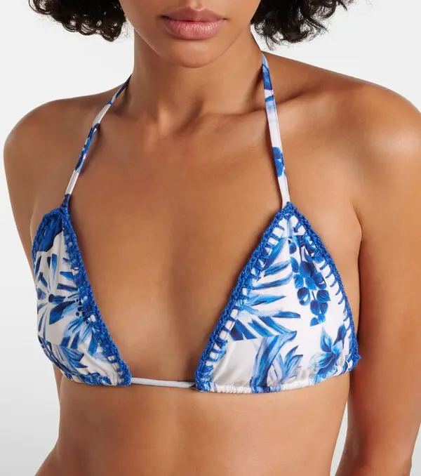Farm Rio Printed Triangle Bikini Top