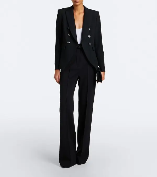 Veronica Beard Miller Striped Double-breasted Blazer