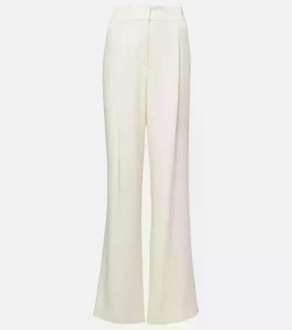 Veronica Beard Robinne High-rise Wide-leg Trousers - White