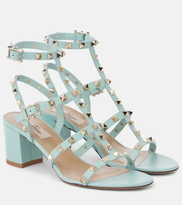 Valentino Garavani Rockstud Classic 60 Leather Sandals - Blue