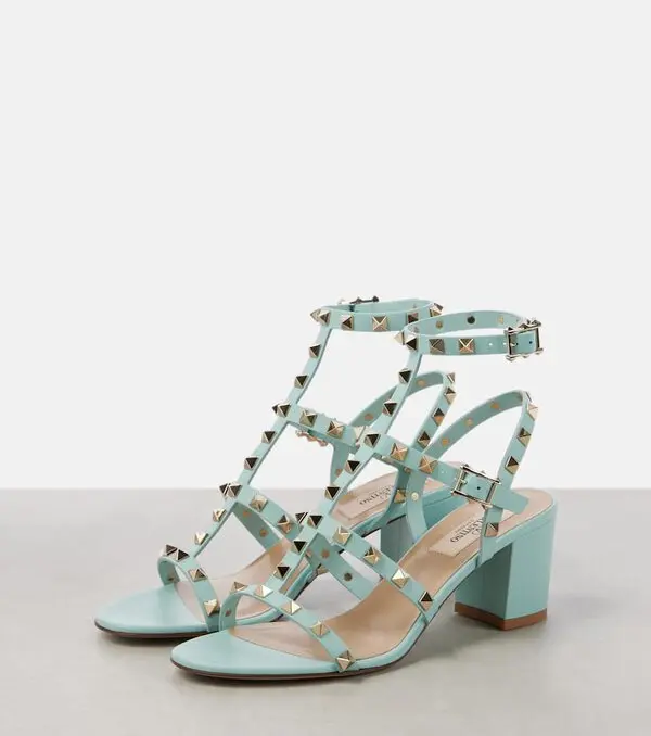 Valentino Garavani Rockstud Classic 60 Leather Sandals - Blue