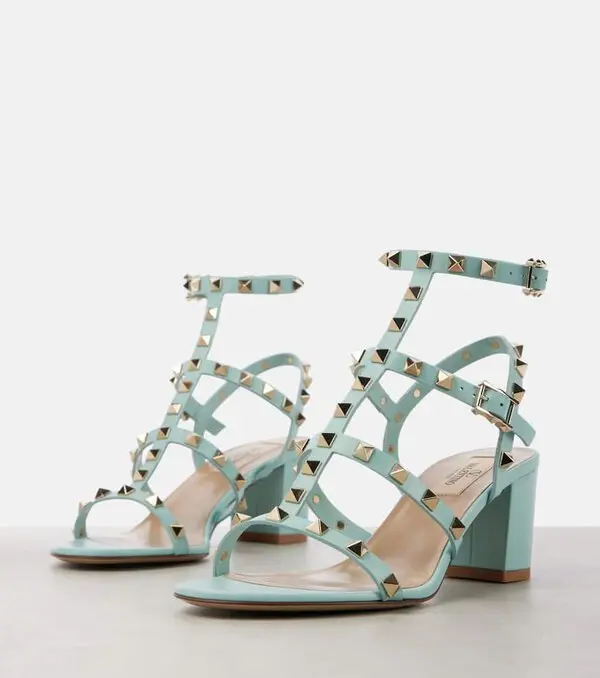 Valentino Garavani Rockstud Classic 60 Leather Sandals - Blue
