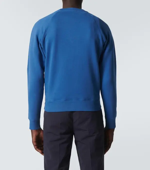 TOM FORD Cotton Jersey Sweatshirt - Blue