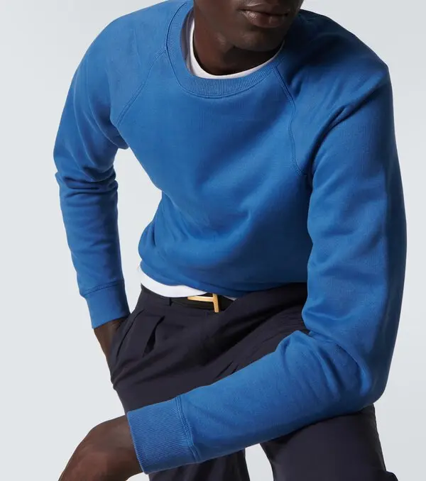 TOM FORD Cotton Jersey Sweatshirt - Blue