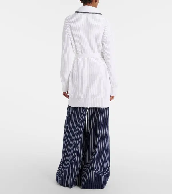 Brunello Cucinelli Ribbed-knit Cotton Cardigan