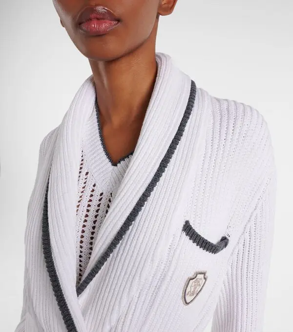 Brunello Cucinelli Ribbed-knit Cotton Cardigan