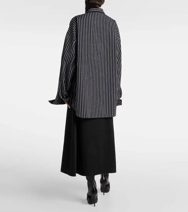 Balenciaga Flatground Striped Cotton Shirt