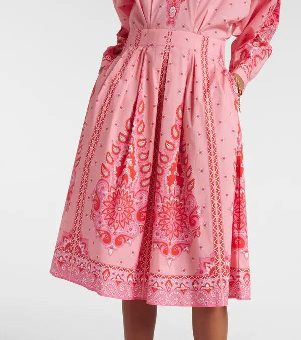 Etro Printed Cotton-blend Midi Shirt Dress - Multicoloured