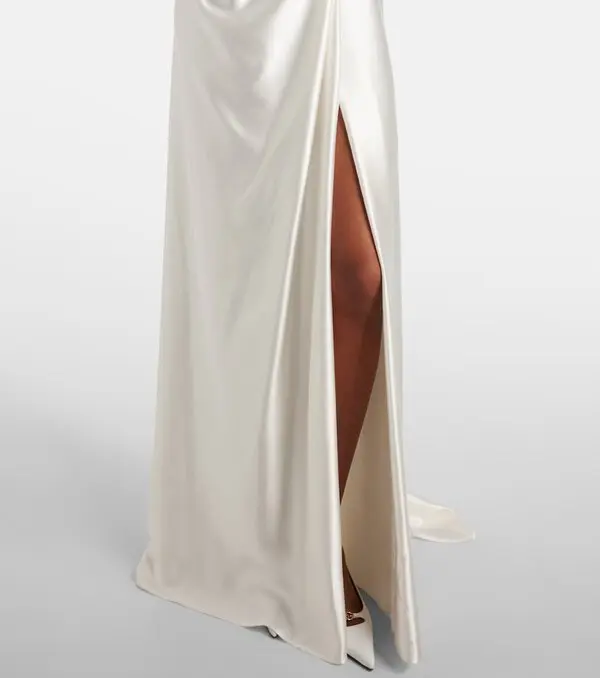 VIVIENNE WESTWOOD Mabel Silk Satin Bustier Gown - White