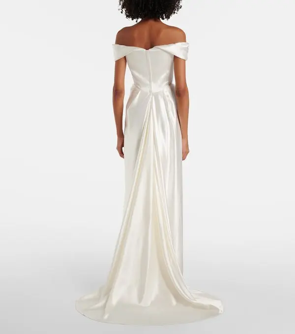 VIVIENNE WESTWOOD Mabel Silk Satin Bustier Gown - White