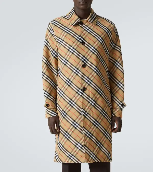 Burberry Check Overcoat