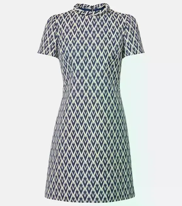Valentino Garavani Wool Jacquard Minidress - Multicoloured
