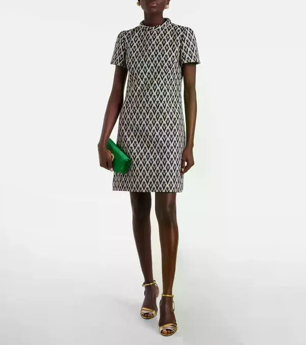 Valentino Garavani Wool Jacquard Minidress - Multicoloured