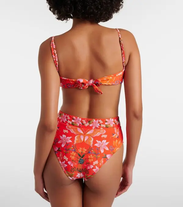 Farm Rio Printed High-rise Bikini Bottom