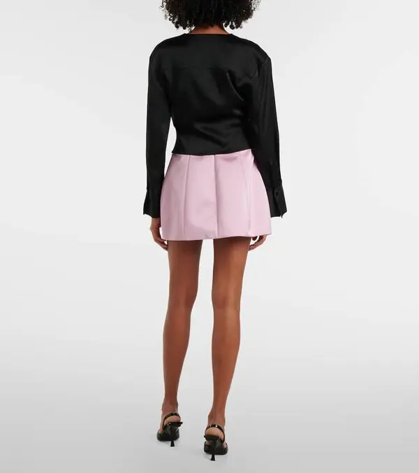 Blumarine Envers Draped Satin Top