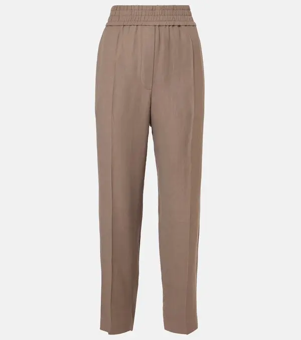 Brunello Cucinelli Mid-rise Straight Leg Pants - Brown