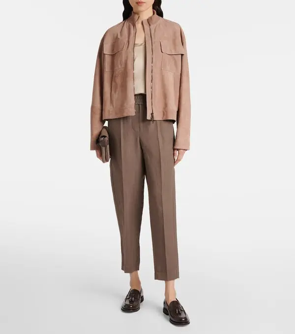 Brunello Cucinelli Mid-rise Straight Leg Pants - Brown