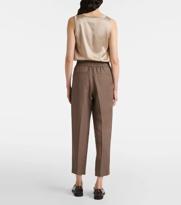 Brunello Cucinelli Mid-rise Straight Leg Pants - Brown