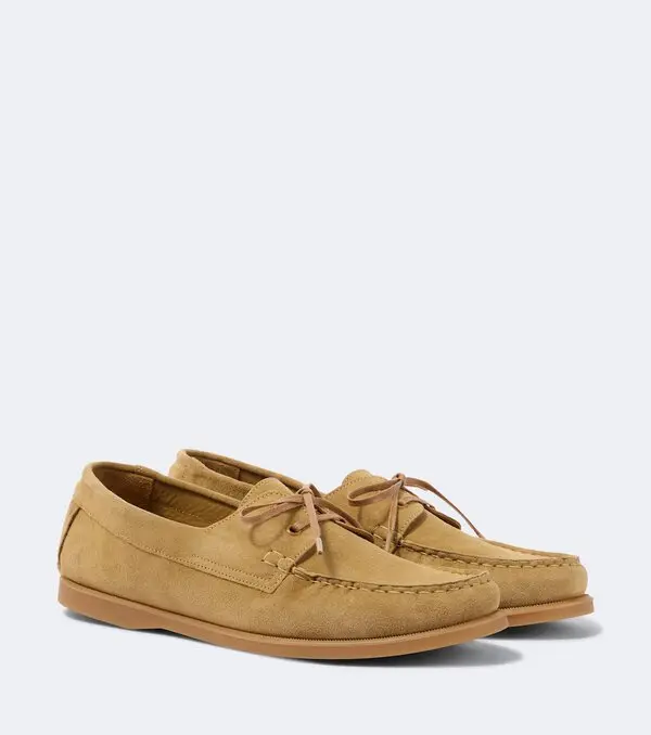 SAMAN AMEL City Moc Suede Boat Shoes - Beige