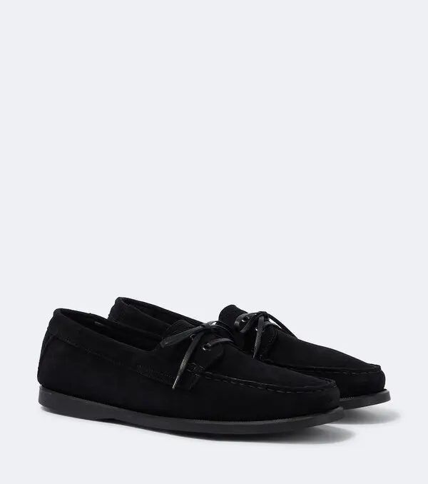SAMAN AMEL City Moc Suede Boat Shoes - Grey
