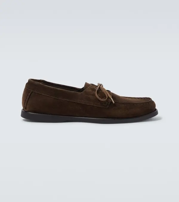 SAMAN AMEL City Moc Suede Boat Shoes - Brown