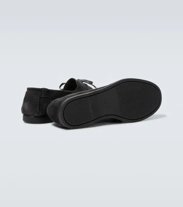 SAMAN AMEL City Moc Suede Boat Shoes - Grey