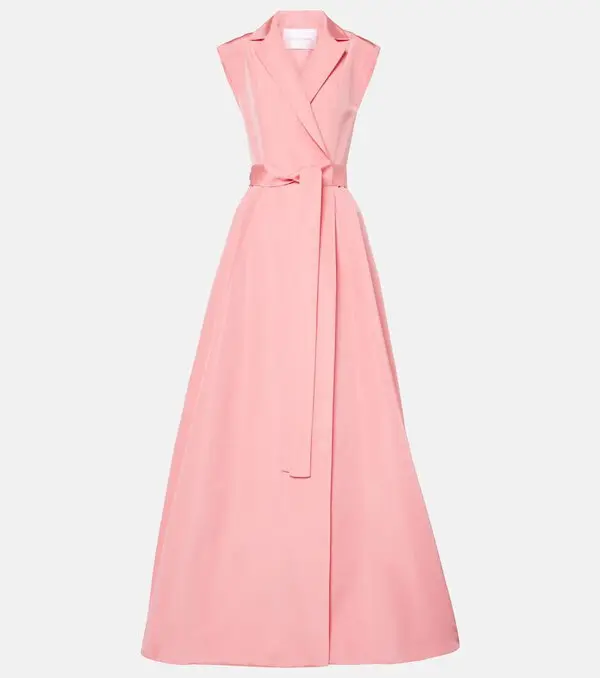 Carolina Herrera Belted Silk Gown - Pink