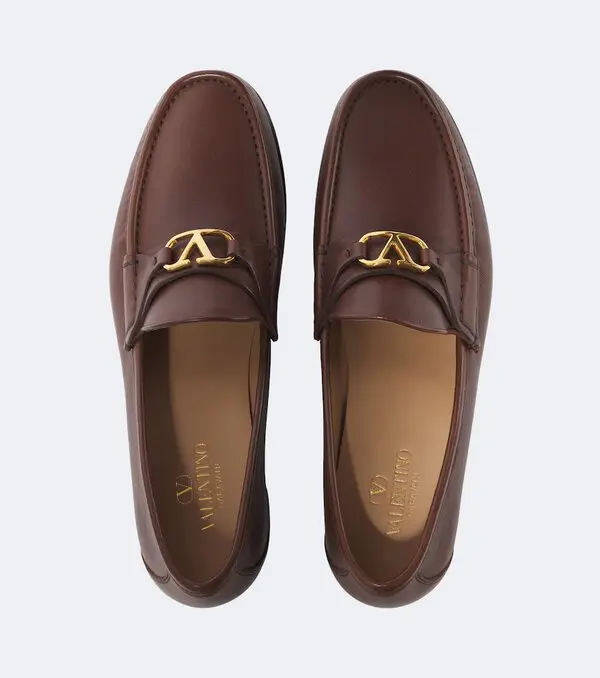Valentino Garavani Vlogo Signature Leather Loafers