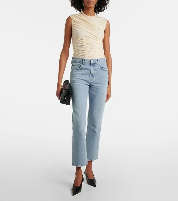 AGOLDE Valen Mid-rise Straight Jeans - Blue