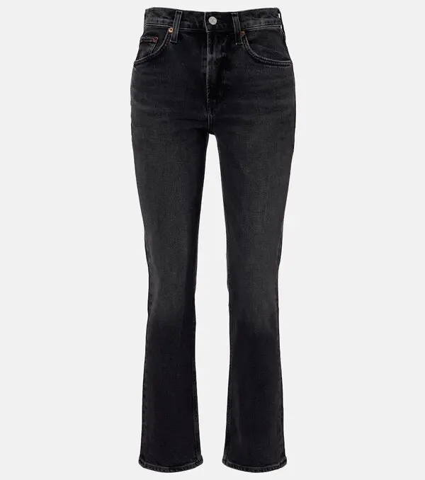 AGOLDE Valen Mid-rise Straight Jeans - Grey