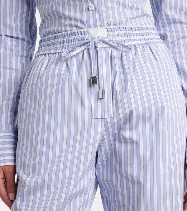 Attico Striped Cotton Pajama Pants