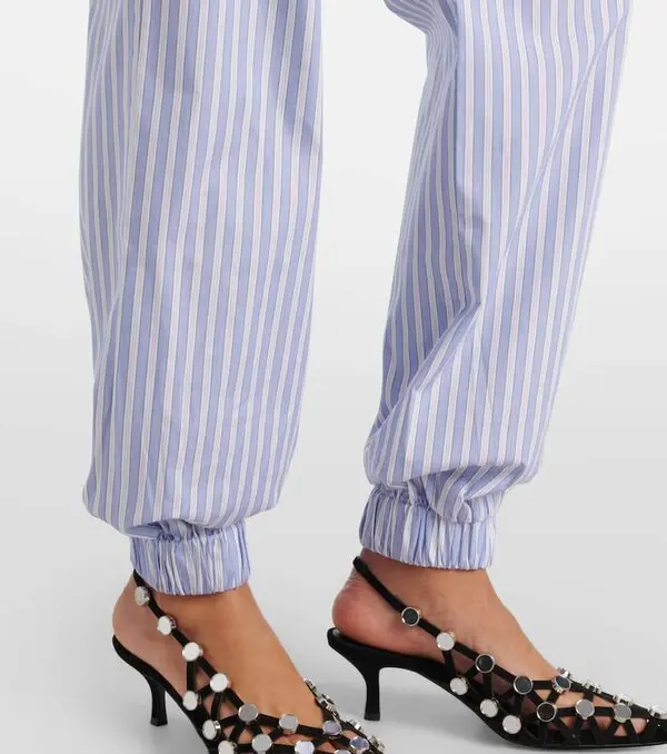 Attico Striped Cotton Pajama Pants