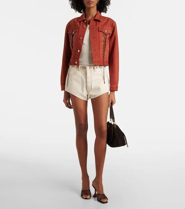Alanui Ocean Dream Denim Shorts