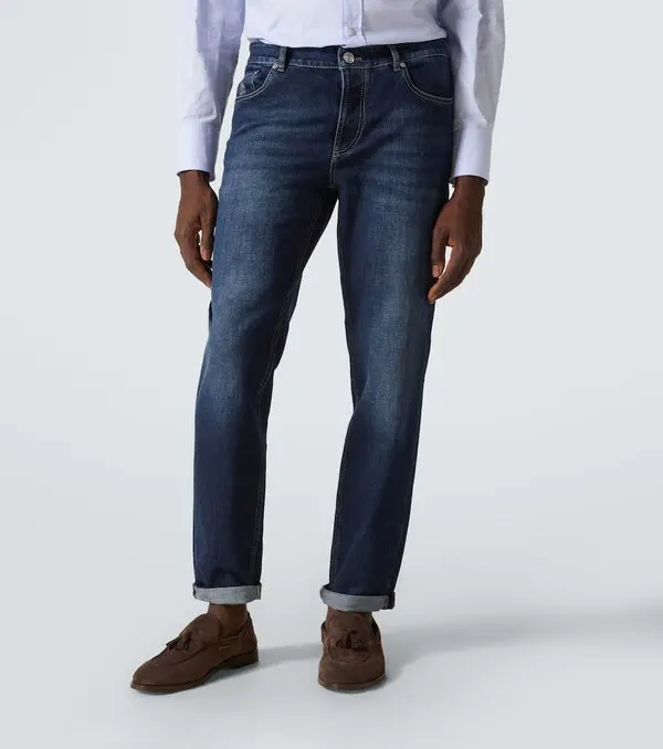 Brunello Cucinelli Traditional Slim-leg Jeans - Blue