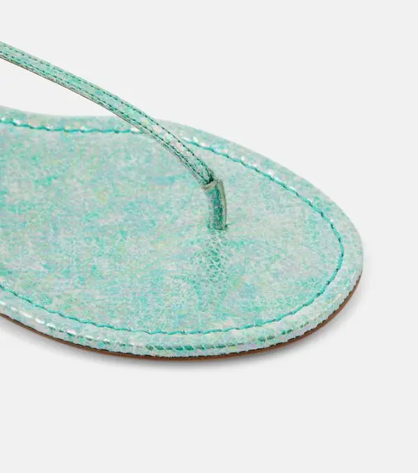 AQUAZZURA Almost Bare Leather Thong Sandals