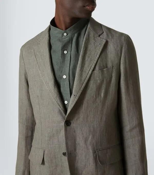 Rubinacci Linen Blazer - Green