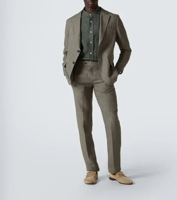 Rubinacci Linen Blazer - Green