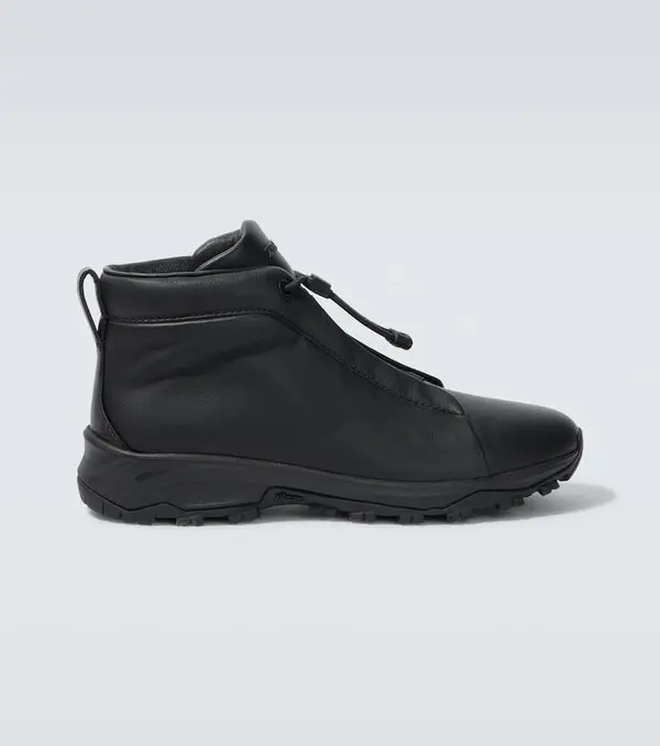 Zegna Triple Stitch Vetta Leather Sneakers