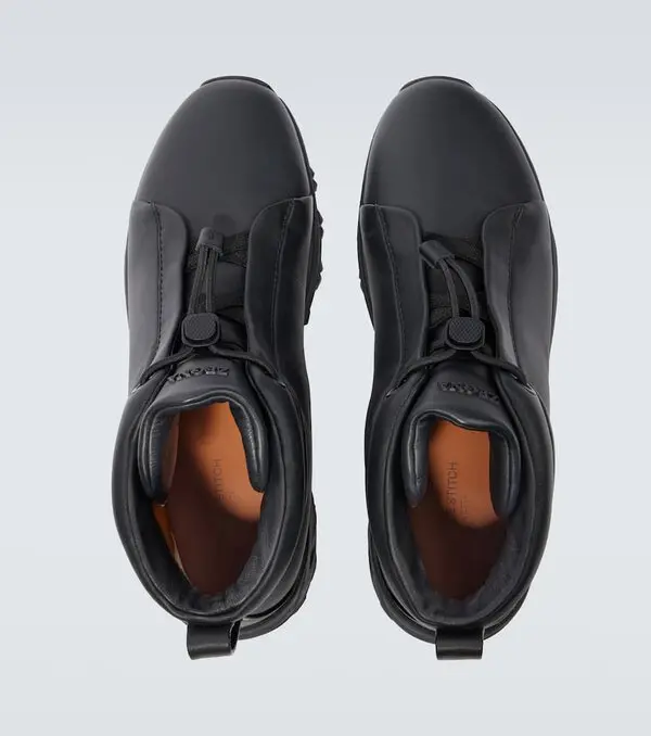 Zegna Triple Stitch Vetta Leather Sneakers