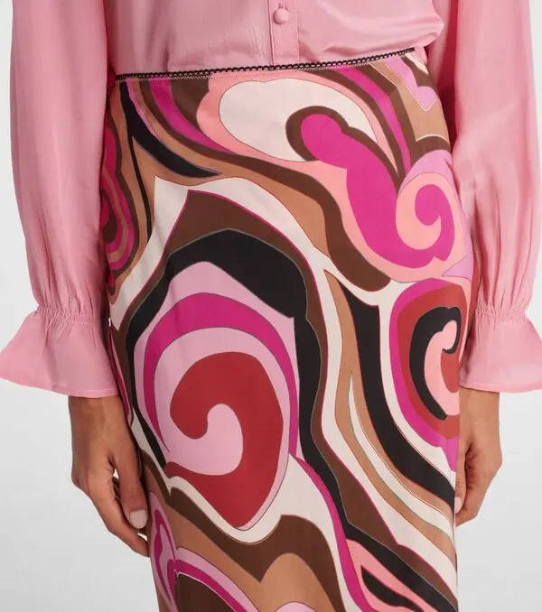 Rixo Ardith Silk Maxi Skirt