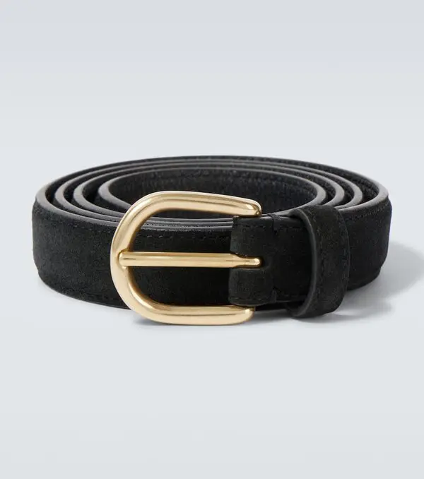 SAMAN AMEL Suede Belt - Black