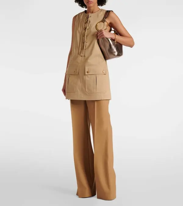 Chloé Cotton Satin Mini Dress