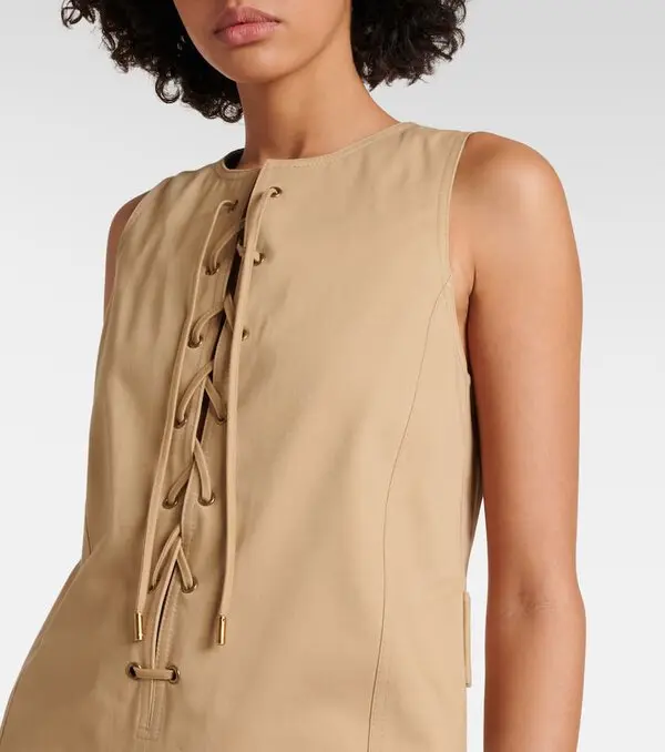 Chloé Cotton Satin Mini Dress