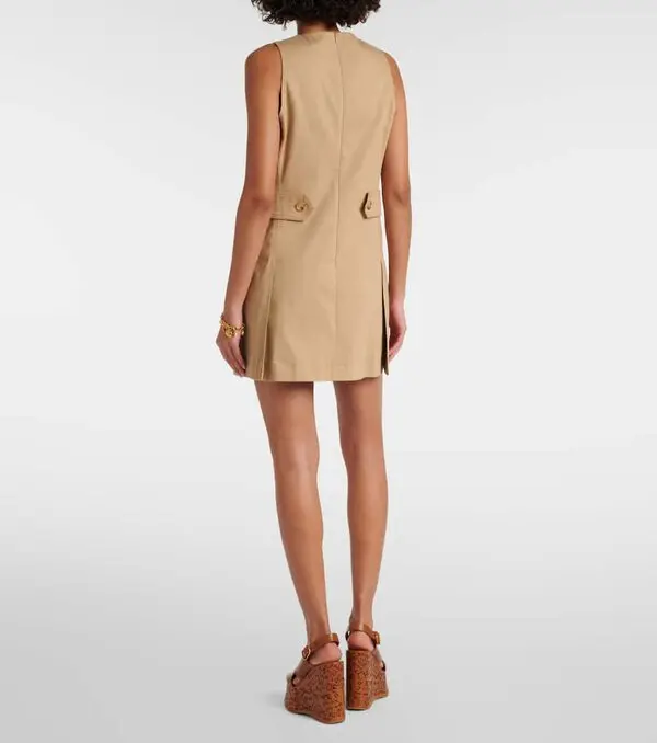 Chloé Cotton Satin Mini Dress