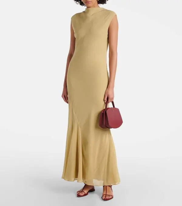 Tove Erin Silk Chiffon Maxi Dress