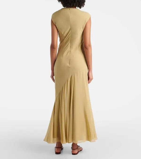 Tove Erin Silk Chiffon Maxi Dress