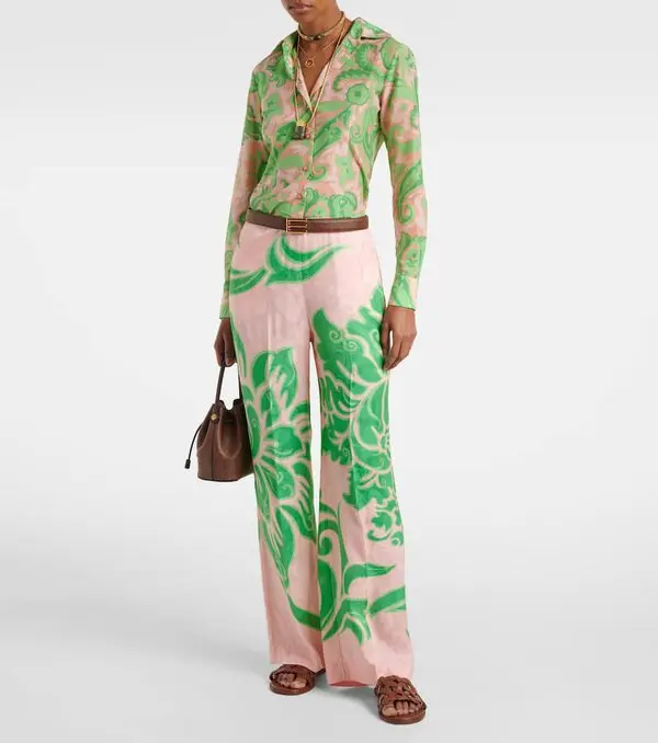 Etro Printed Straight Pants